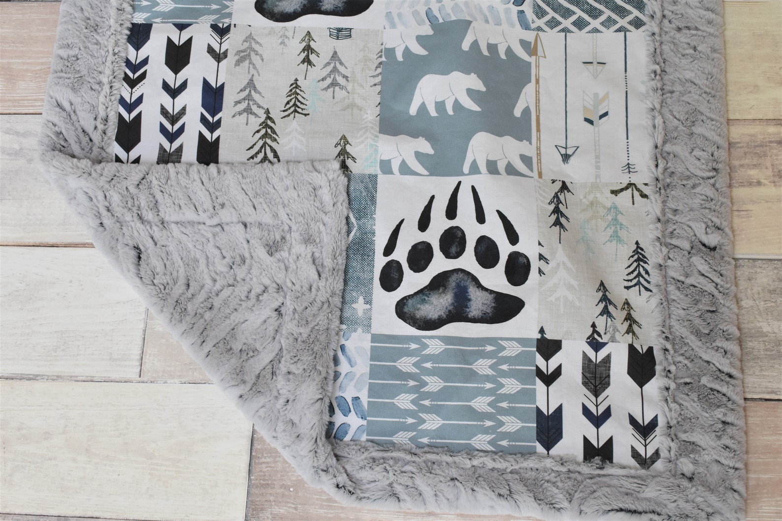 Bear Baby Blanket Rustic Bear Blanket Polar Bear Blanket - Etsy