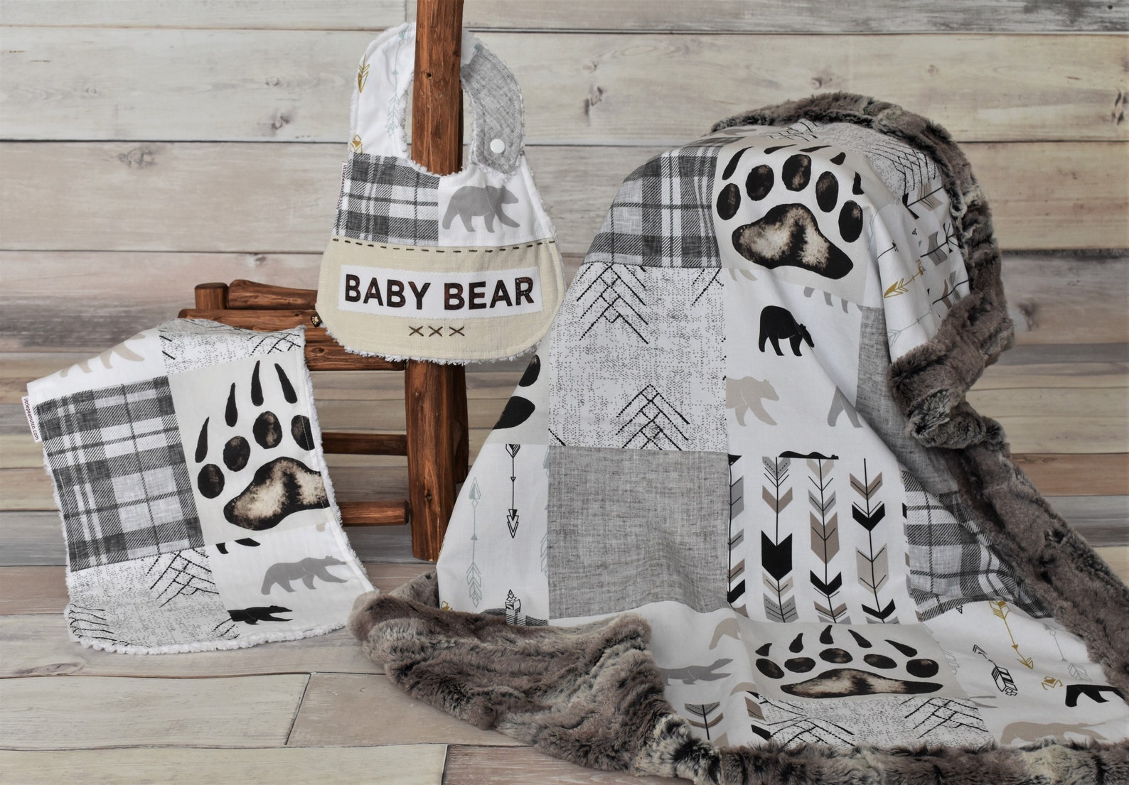 Bear Baby Blanket Brown Bear Blanket Woodland Blanket | Etsy