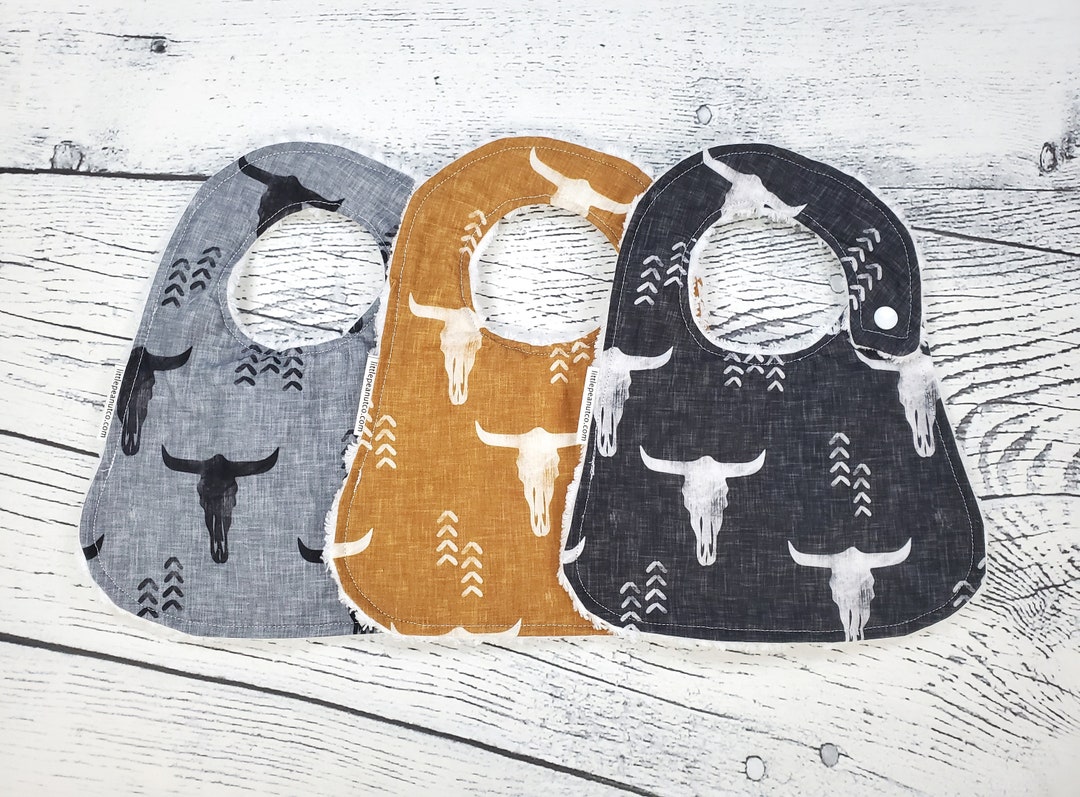 Longhorn Baby Bib - Cowboy Baby Bib - Western Bib - Longhorn Baby Gift ...