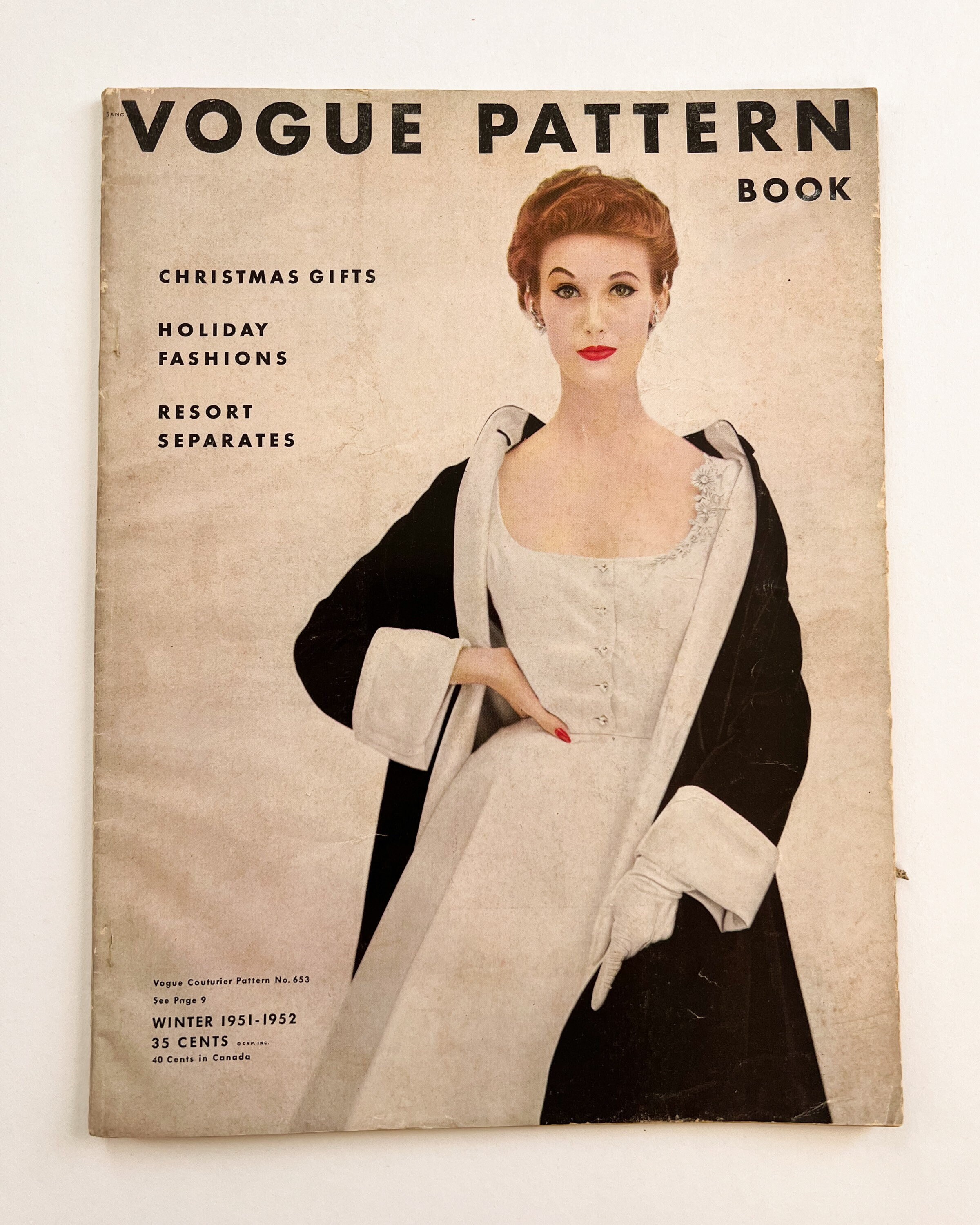 Vintage 1950s Vogue pattern book, Winter 1951 - 1952