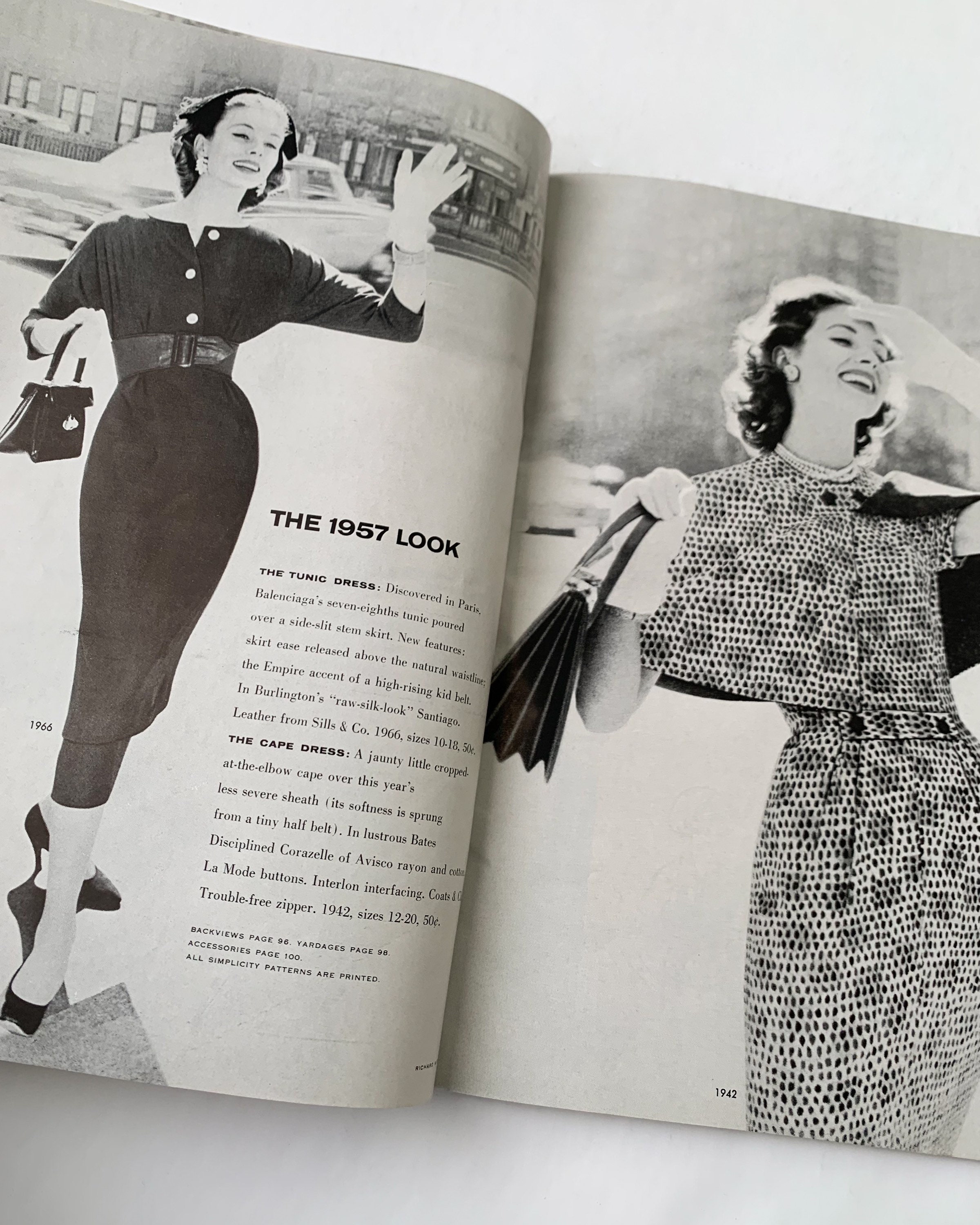 Vintage 1950s Simplicity pattern book, Spring 1957