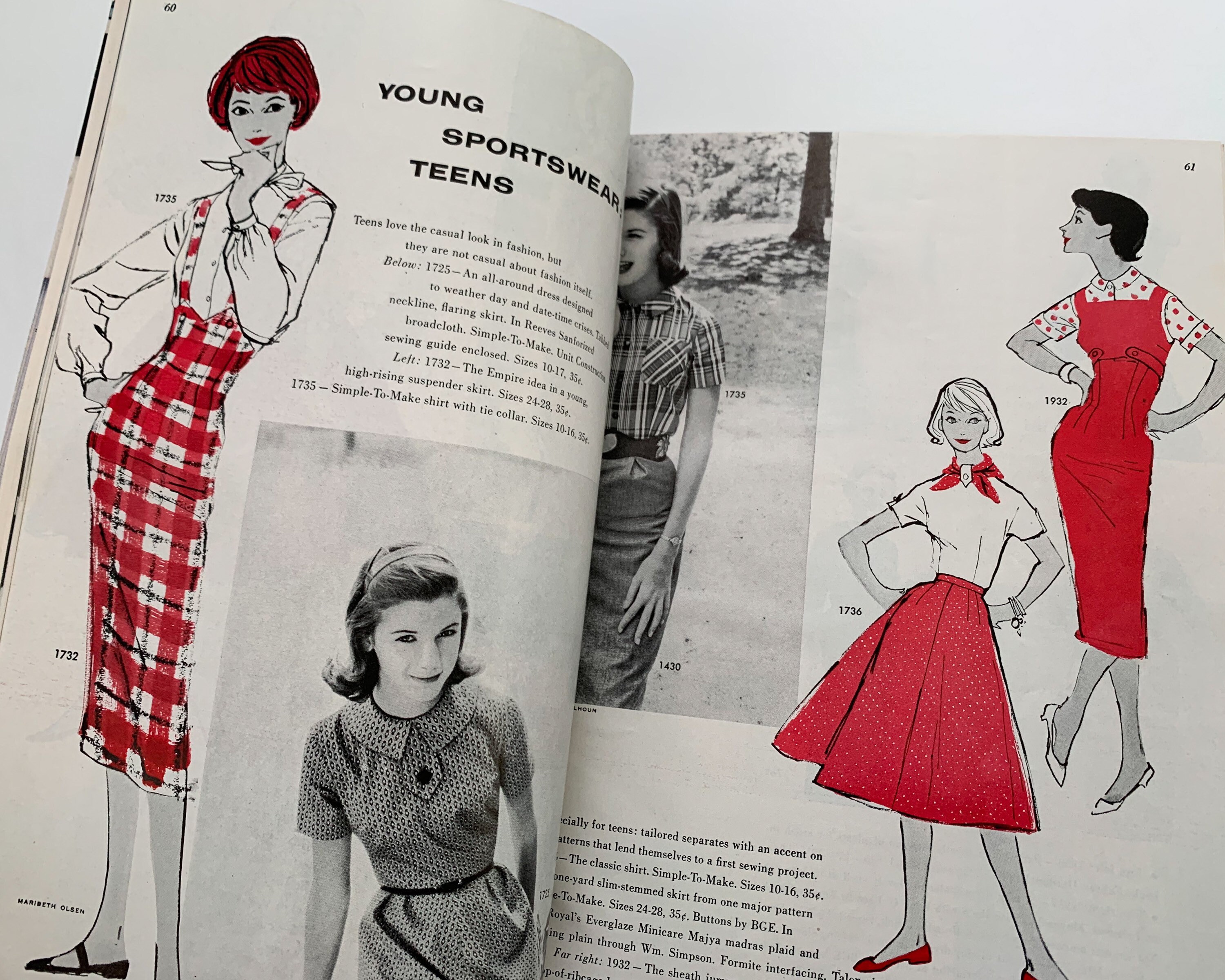 Vintage 1950s Simplicity pattern book, Spring 1957