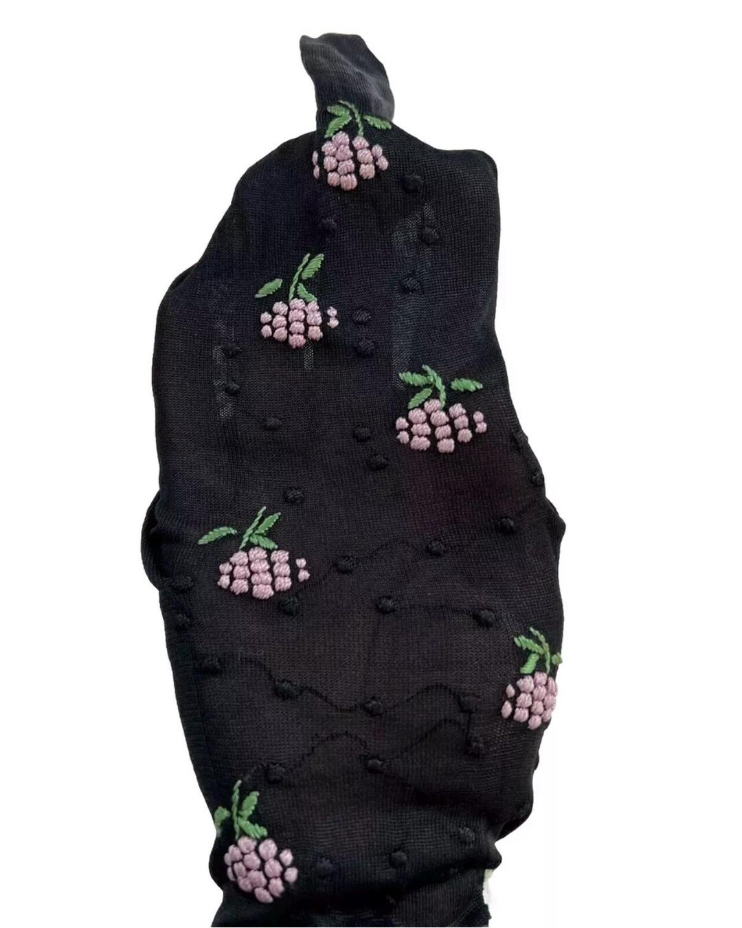 Antique Stockings, Vintage Edwardian 1910s 1920s Black Silk Embroidered ...