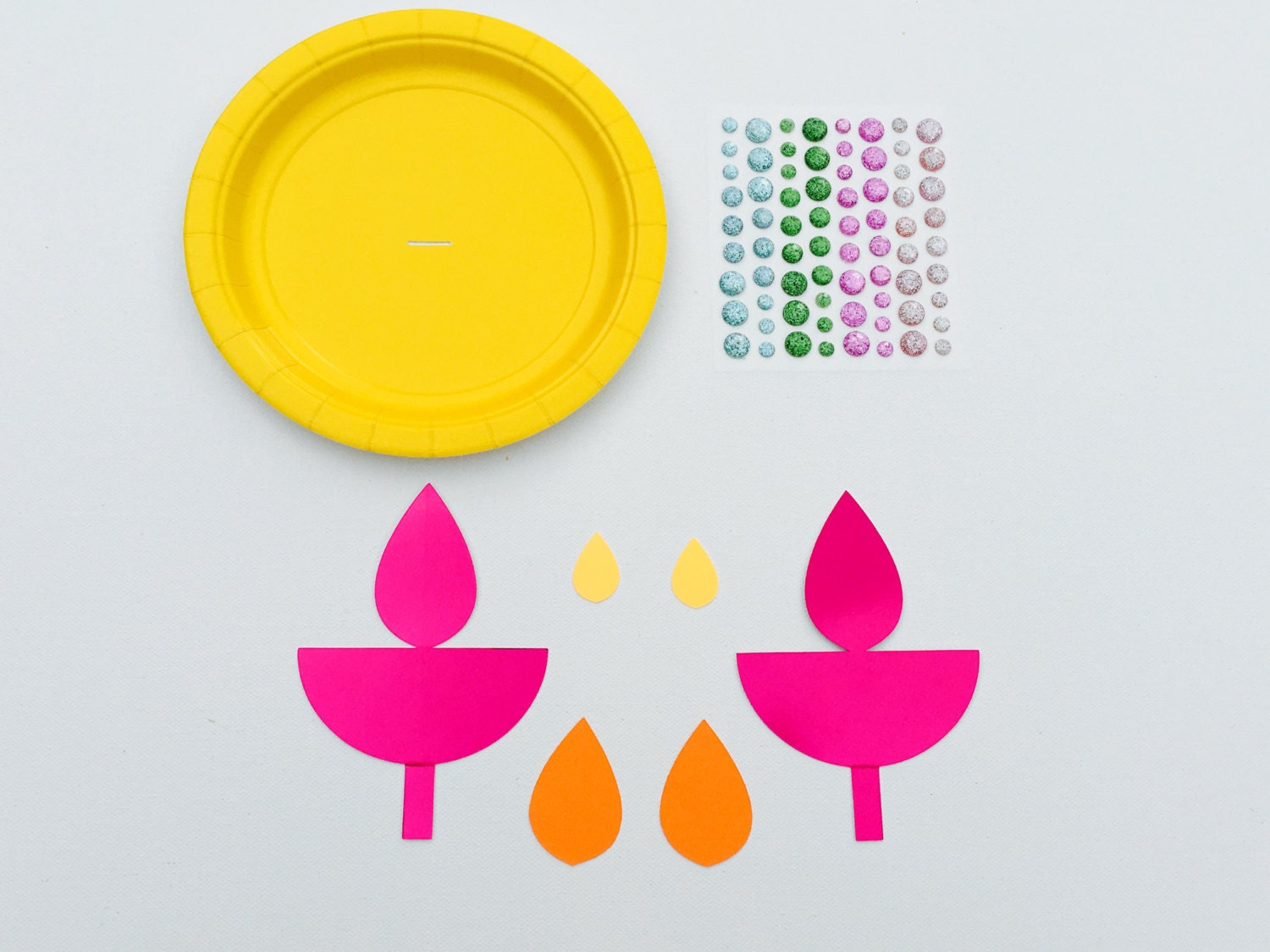 Kids Diwali Activity Craft Kit - Puja Thali 3D (yellow) - Etsy