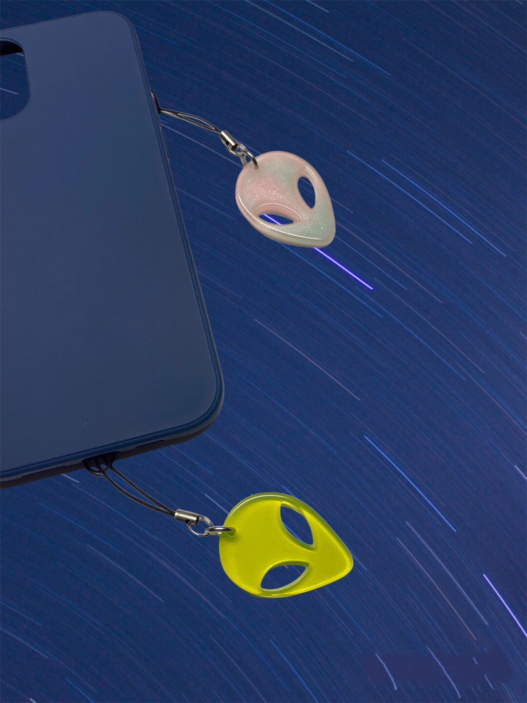 Both Acrylic Alien Cell Phone Charms - Etsy
