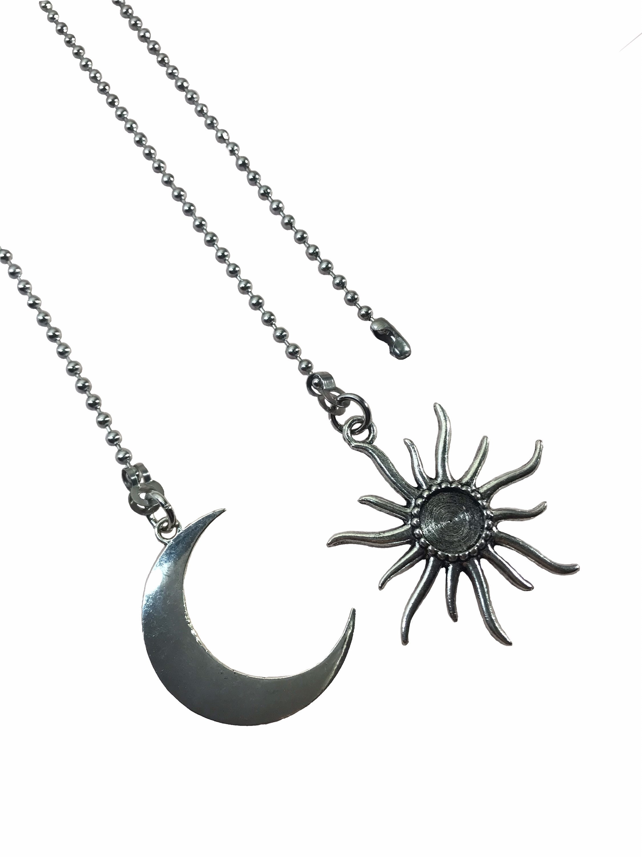 Pewter Rustic Sun and Moon Fan Light Pull Chain Replacement | Etsy