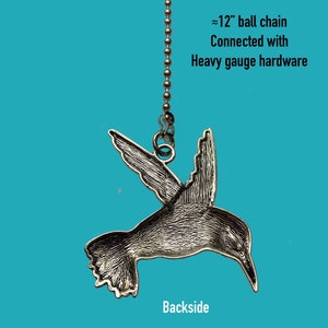 Very Large Hummingbird & Rose Fan Light Pull Chain Ornament Set - Etsy