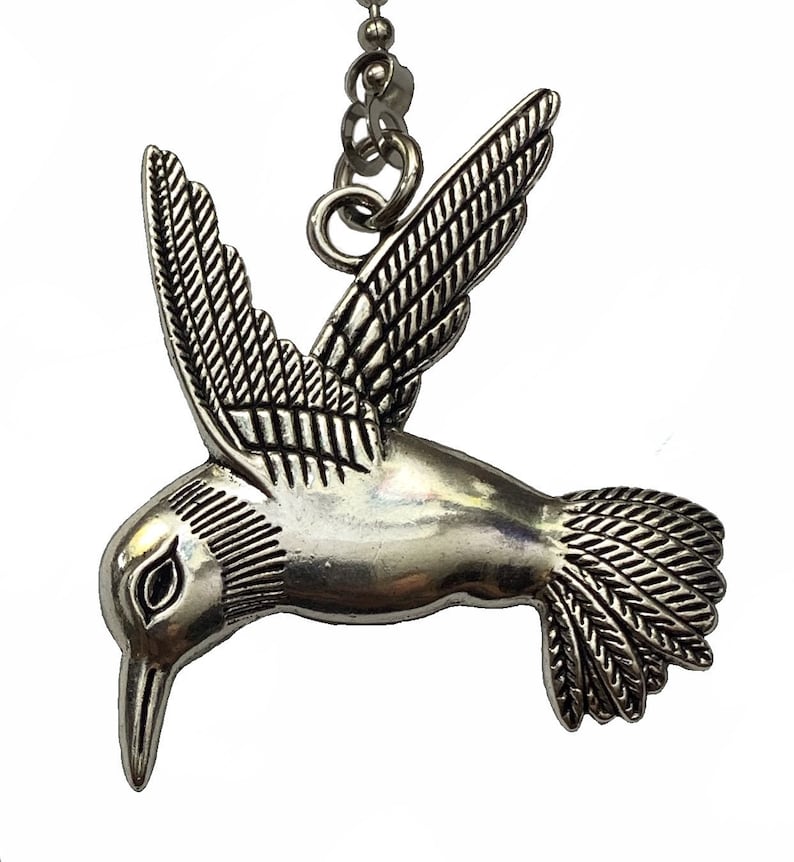 Very Large Hummingbird & Rose Fan Light Pull Chain Ornament | Etsy