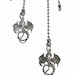 Flying Dragon Ceiling Fan Light Pull Chain Set of 2 Silver Tone 3.2mm ...
