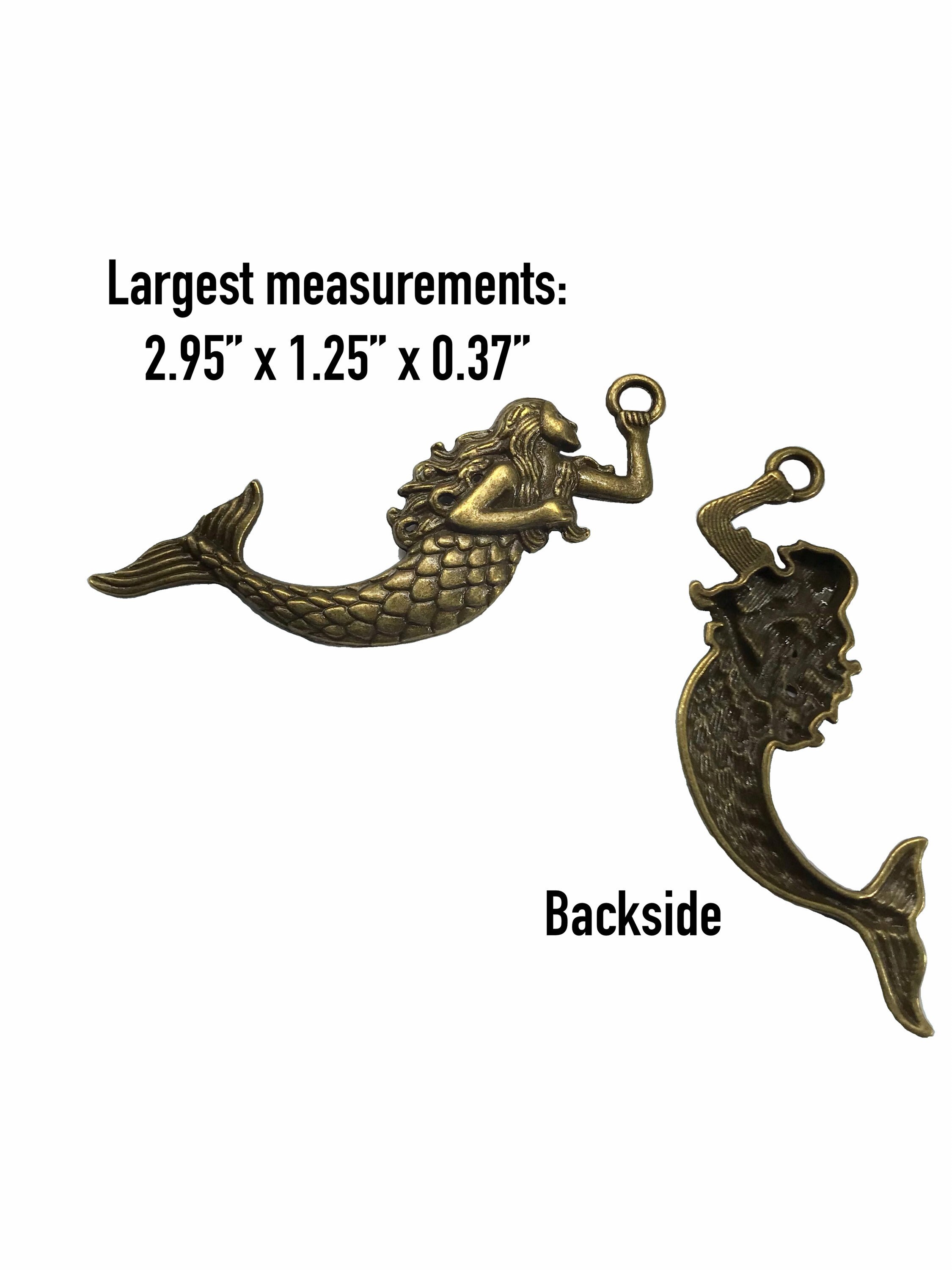 Bronze Large Mermaid & Light Bulb Fan Light Pull Chain | Etsy