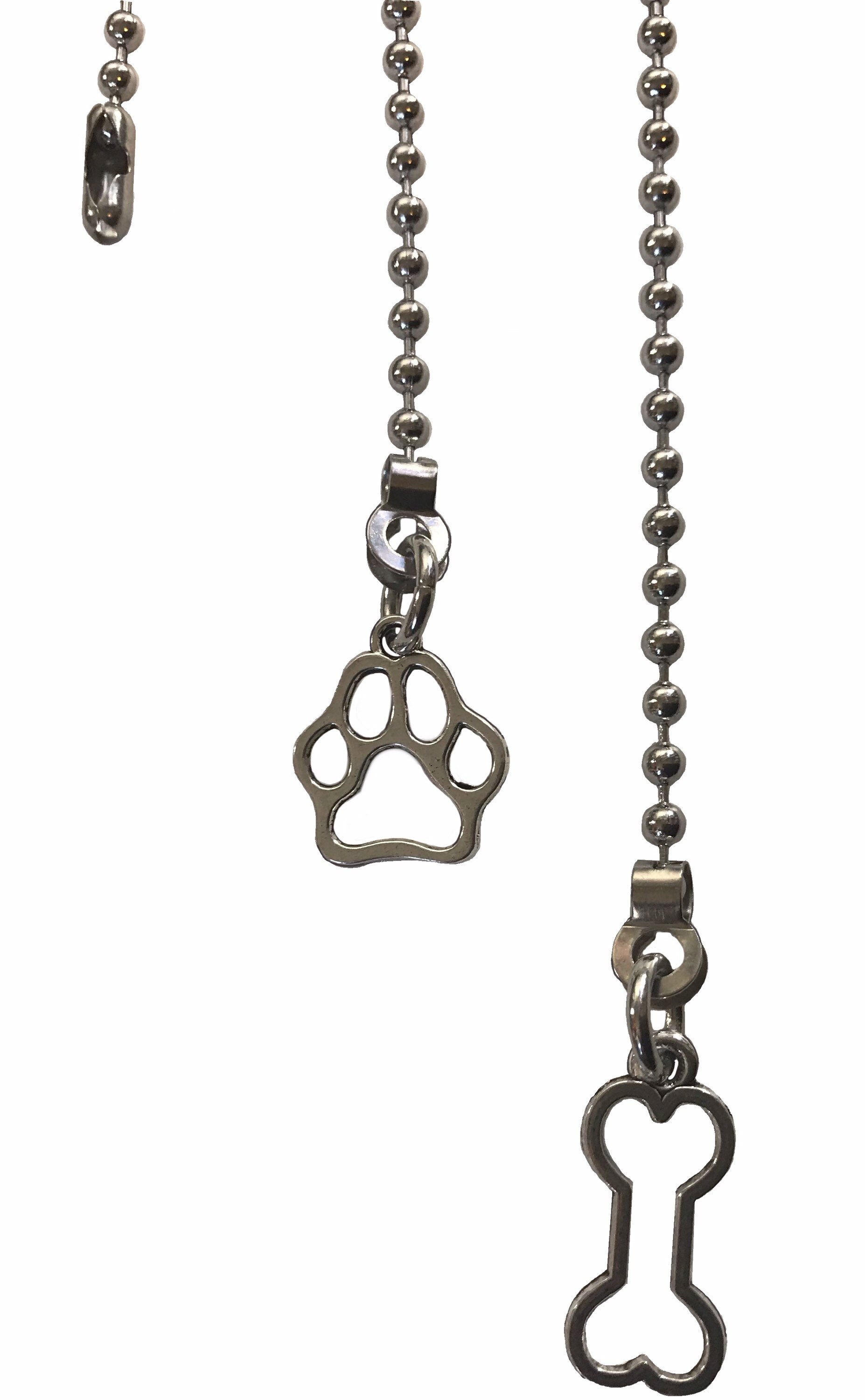 Dog Bone and Paw Print Double Sided Fan Light Pull Chain - Etsy