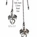 Flying Dragon Ceiling Fan Light Pull Chain Set of 2 Silver Tone 3.2mm ...