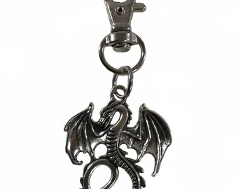Bronze Chinese Dragon Keychain Zipper Charm 8th Anniversary Gift - Etsy