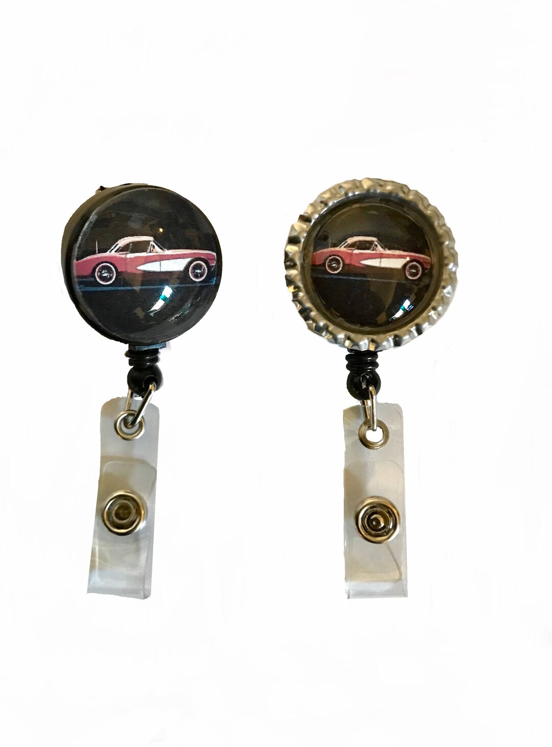 53 Classic Corvette C1 Badge Reel Holder Lanyard - Etsy