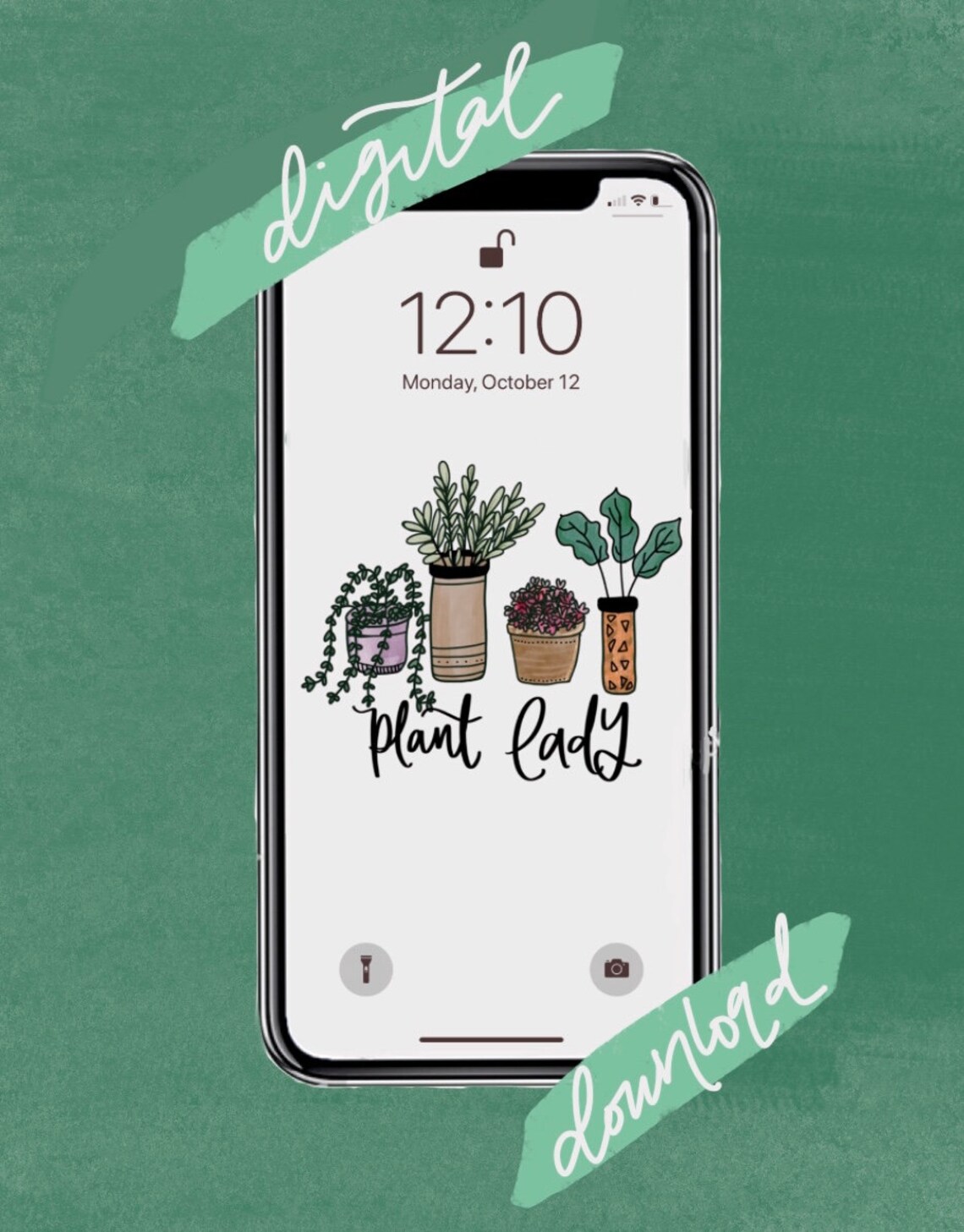 Plant Lady iPhone Wallpaper - Etsy