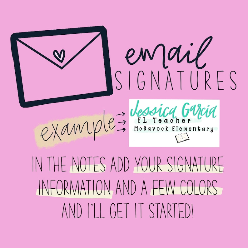 Custom Email Signatures - Etsy