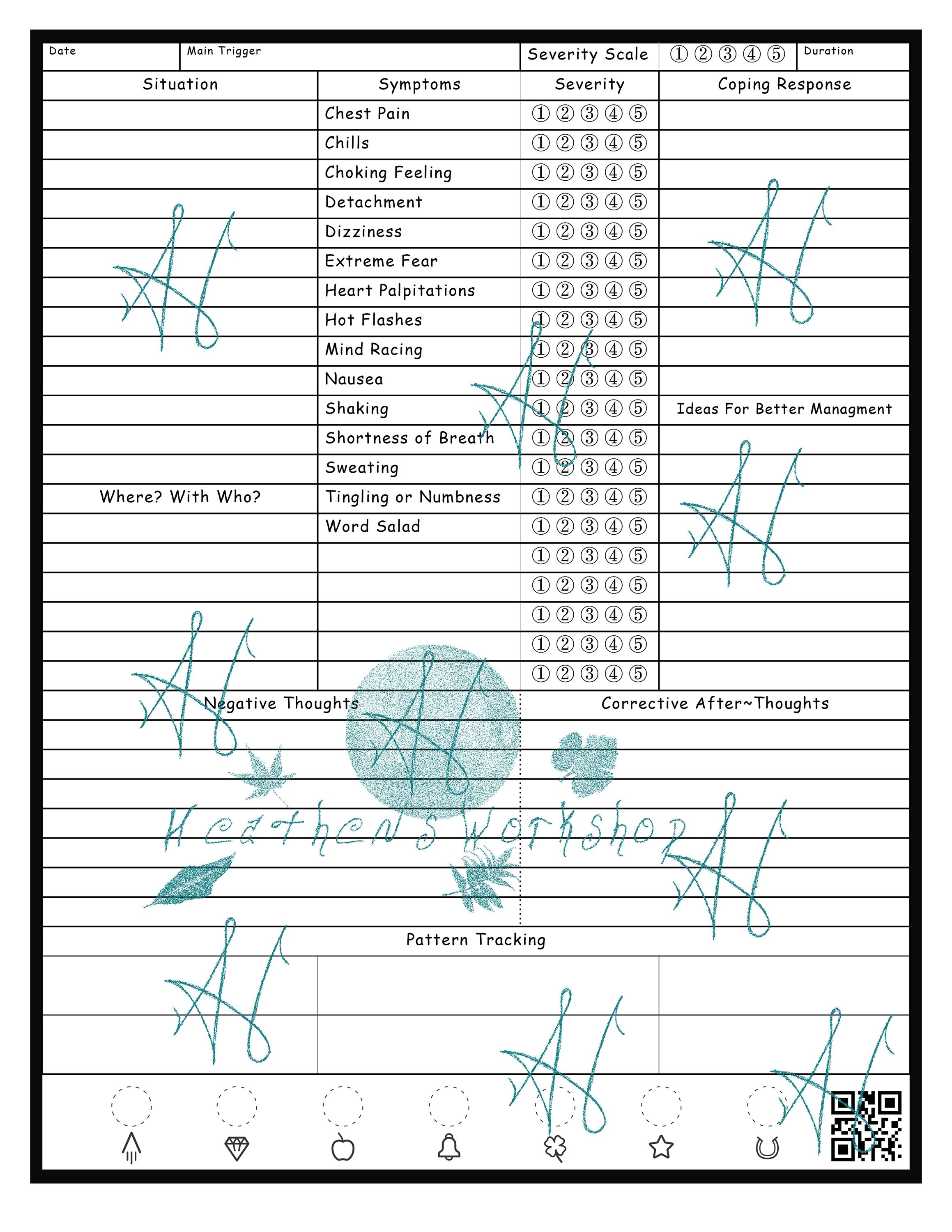 Panic Attack Log - Etsy