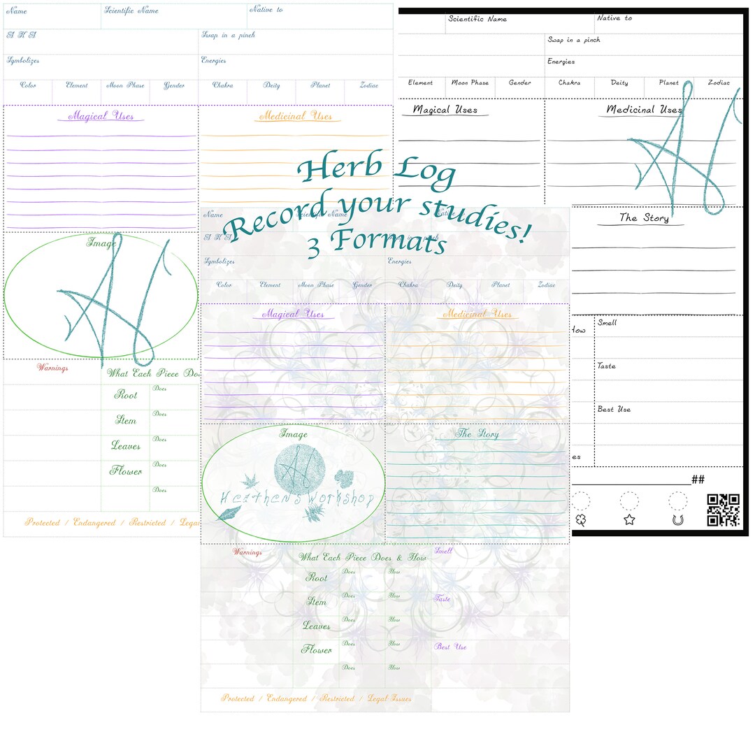 Herb Log Sheet - Etsy