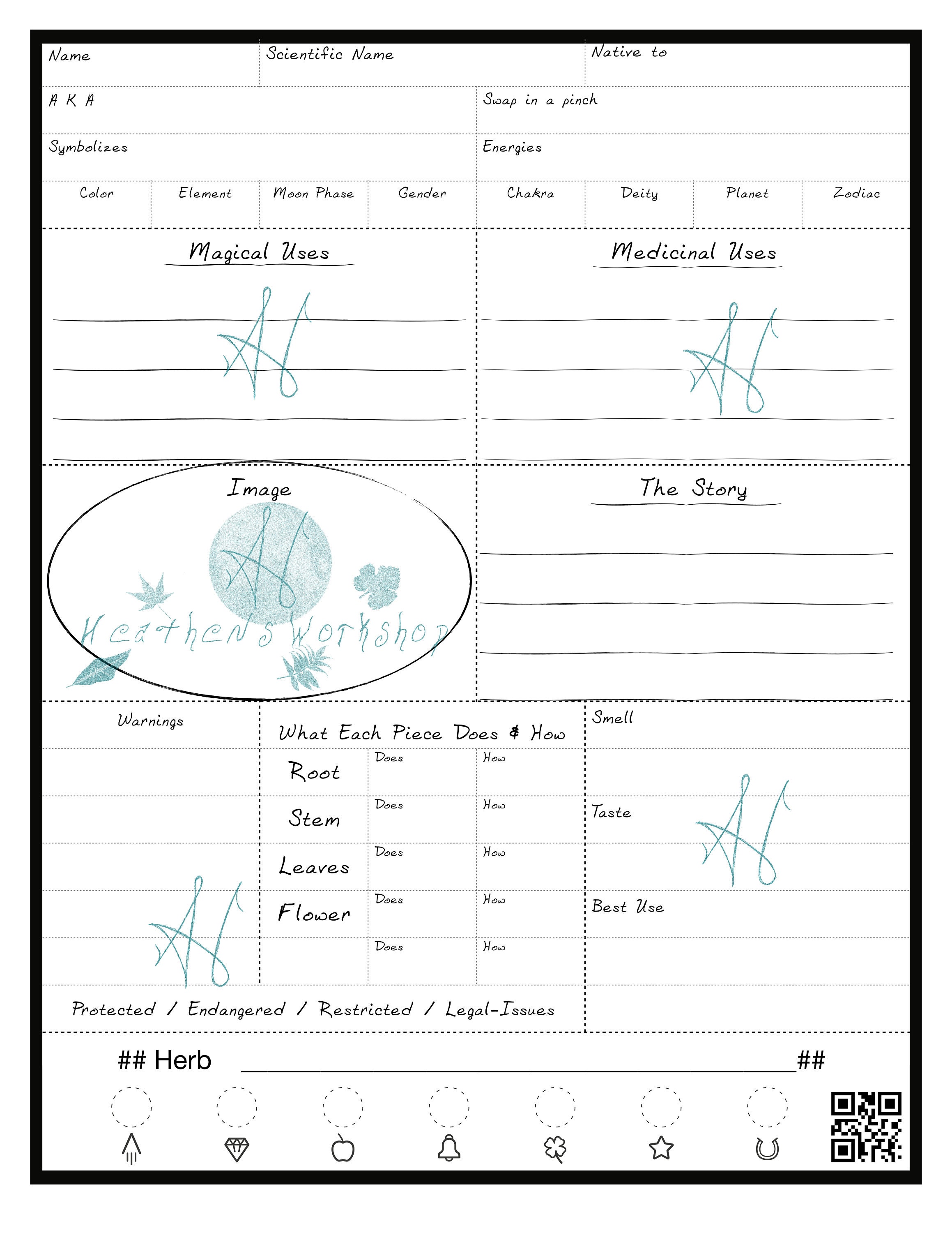 Herb Log Sheet - Etsy