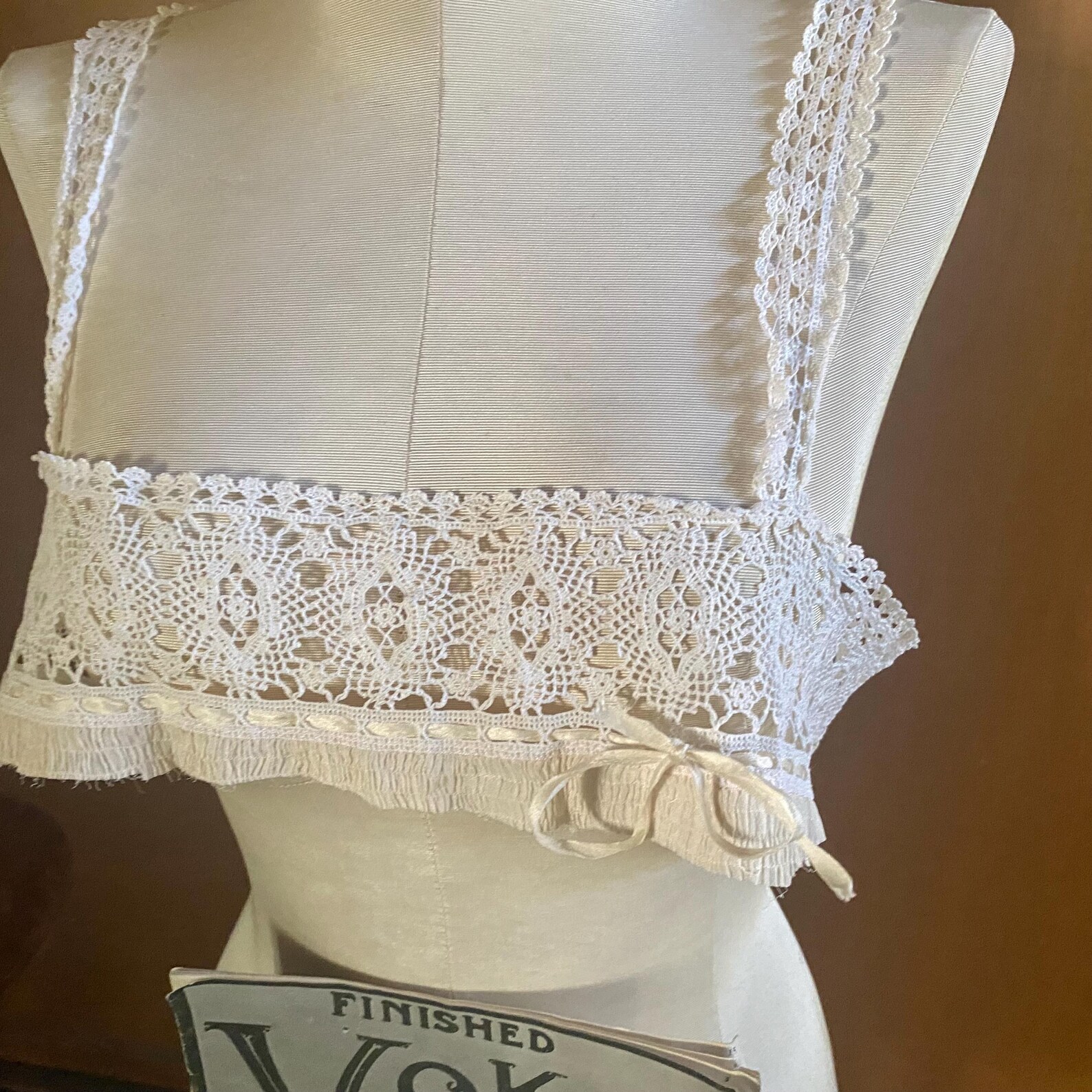 Antique Yoke Hand Crocheted Bobbin Belgian Lace Remnant From 1800s ...