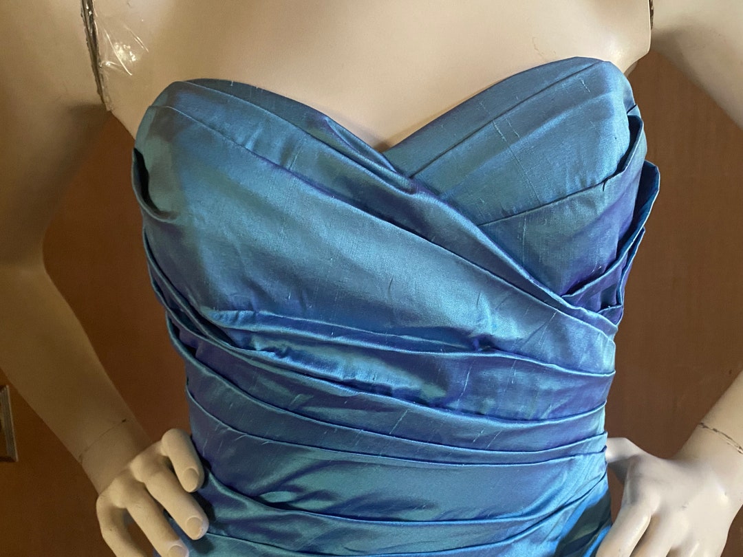 Strapless Silk Evening Gown SIRI Design House of San Francisco fully ...