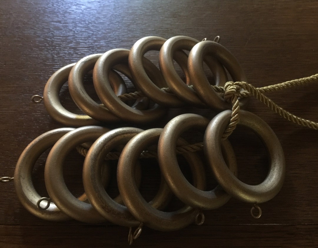 Antique French Curtain Drapery Rings - Wooden - RARE - Victorian Circa ...