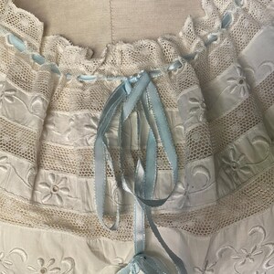 Antique Chemise Corset Cover Bodice Cover REMNANT Cotton Eyelet ...
