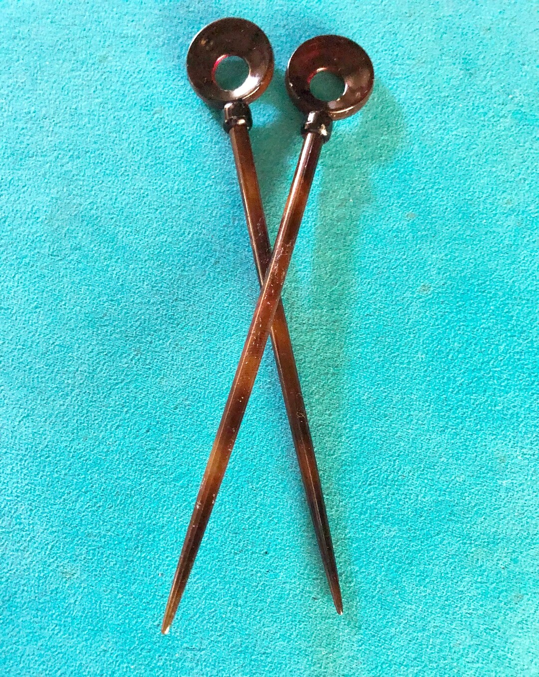 2 Vintage Hair Sticks Faux Tortoise Circa 1990s - Etsy
