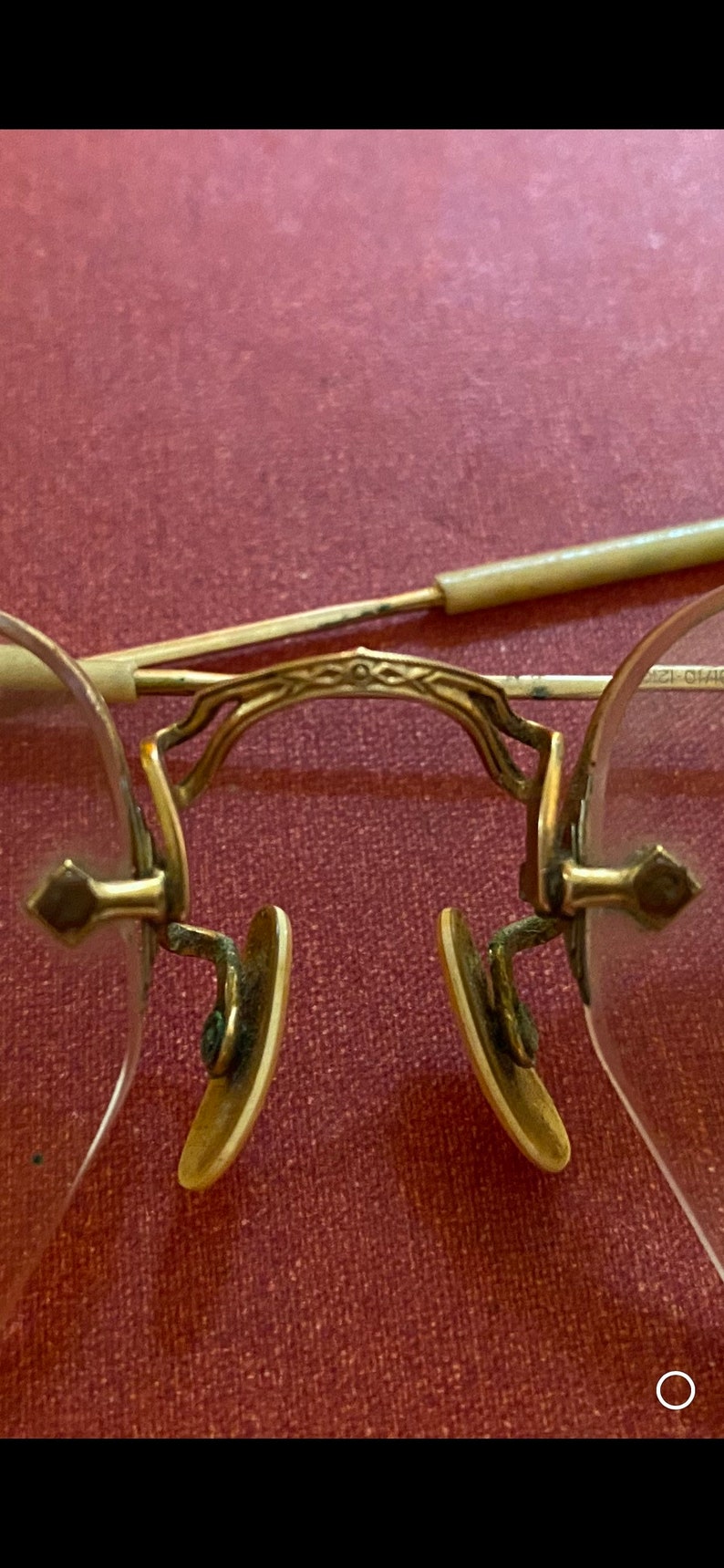 Antique Spectacles Gold Frameless Octagon Shape With | Etsy