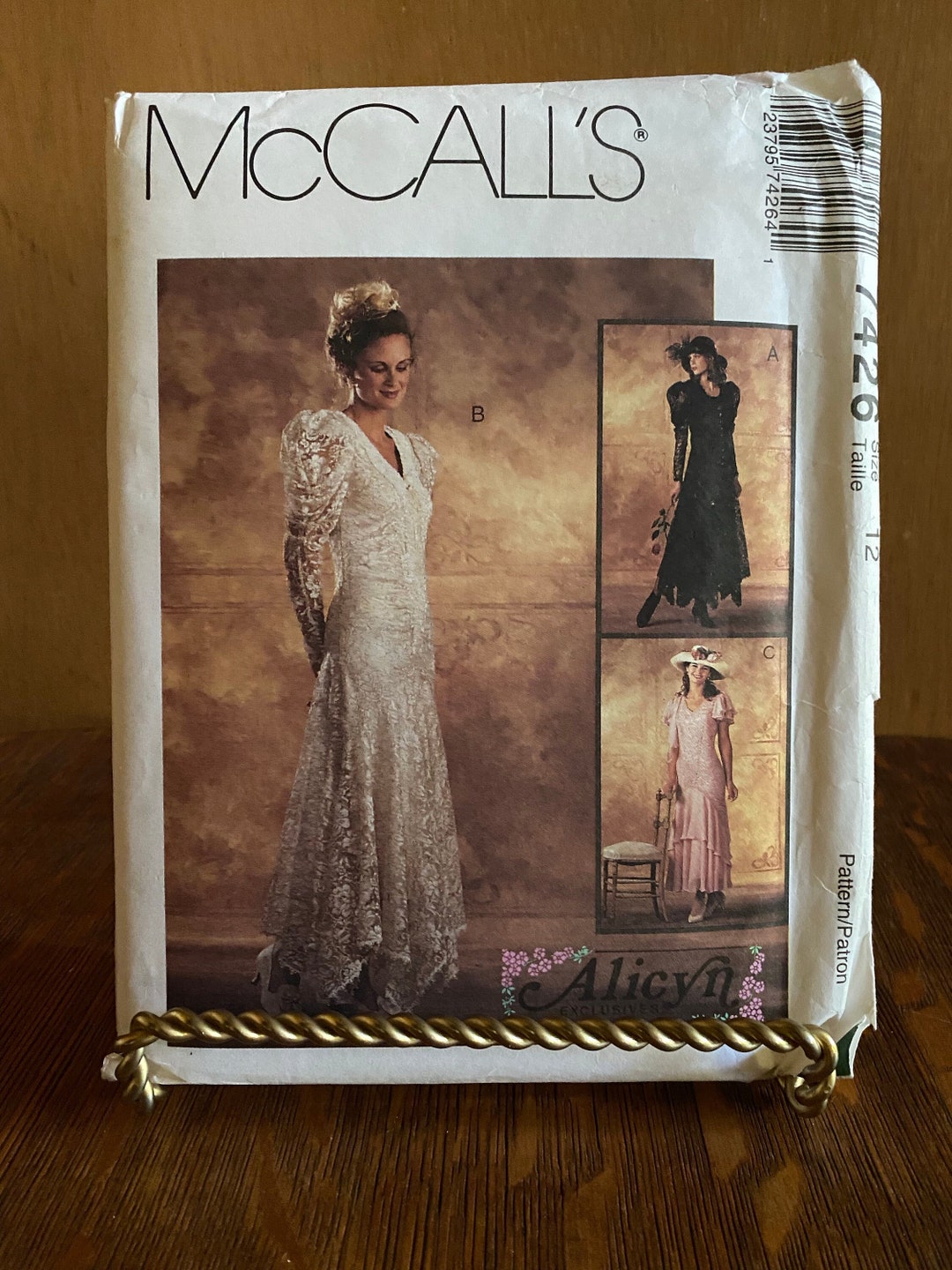 Mccall’s Sewing Pattern UNCUT Long Dress Gown Prom or Wedding Size 12 ...
