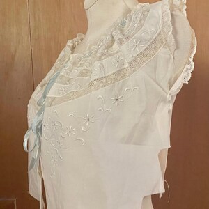 Antique Chemise Corset Cover Bodice Cover REMNANT Cotton Eyelet ...