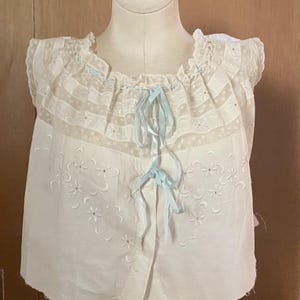 Antique Chemise Corset Cover Bodice Cover REMNANT Cotton Eyelet ...