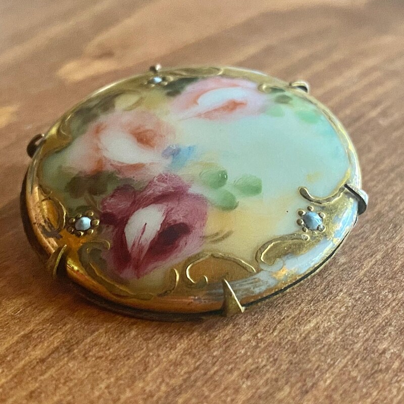 Porcelain Brooch - Etsy
