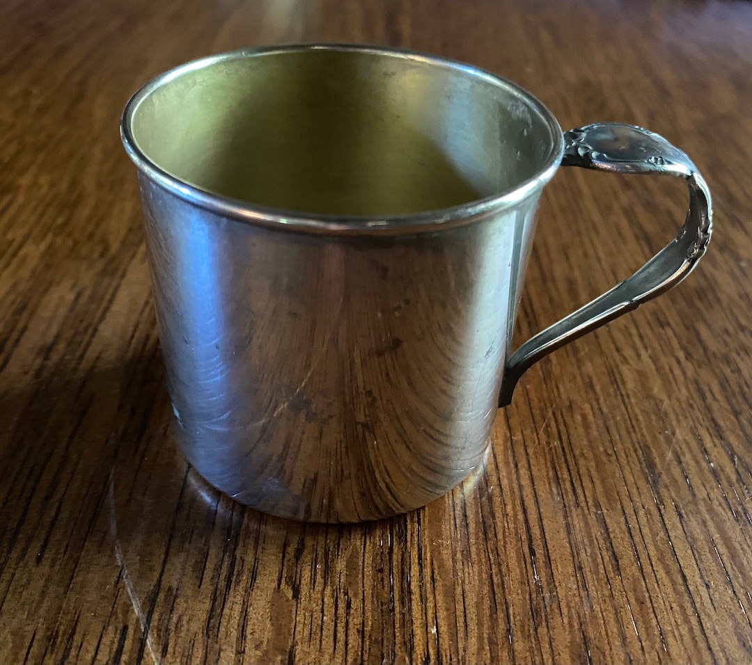 SALE! Vintage Baby Baptism Cup Infant Christening Mug Charming Posy ...