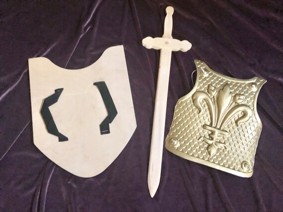 Medieval Costume Accessories Sword Shield Breastplate… - Gem