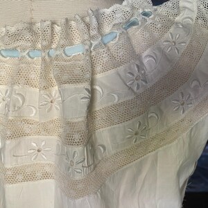 Antique Chemise Corset Cover Bodice Cover REMNANT Cotton Eyelet ...