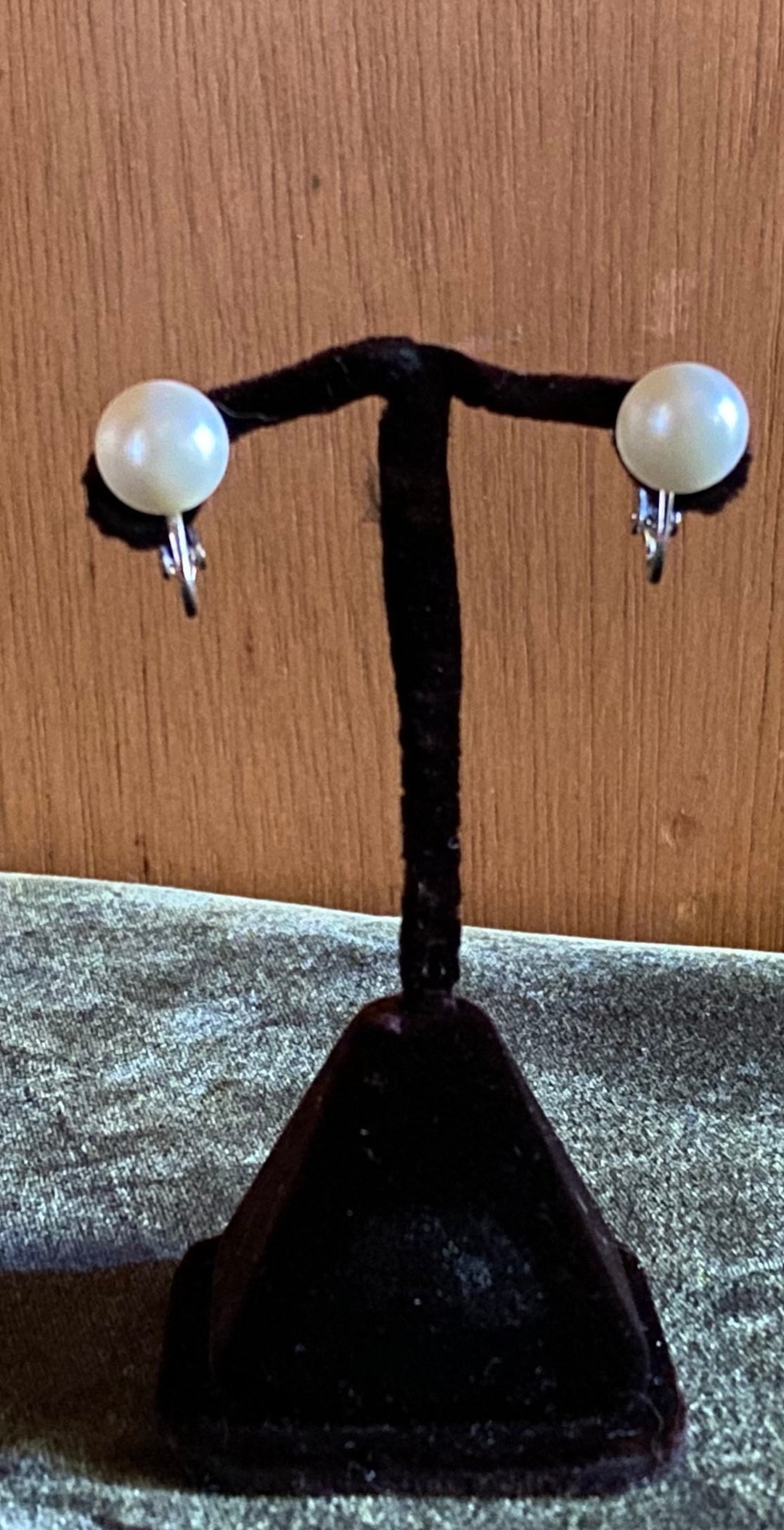 Vintage Faux Pearl Button Screw Back Lever Earrings Circa 1940s - Etsy