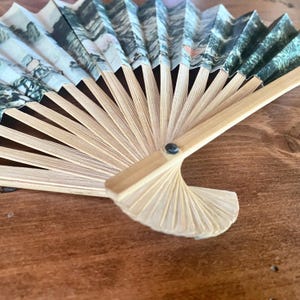 Japanese Hand Held Fan - Folds - Bamboo Heavy Paper Circa 1960s - Etsy