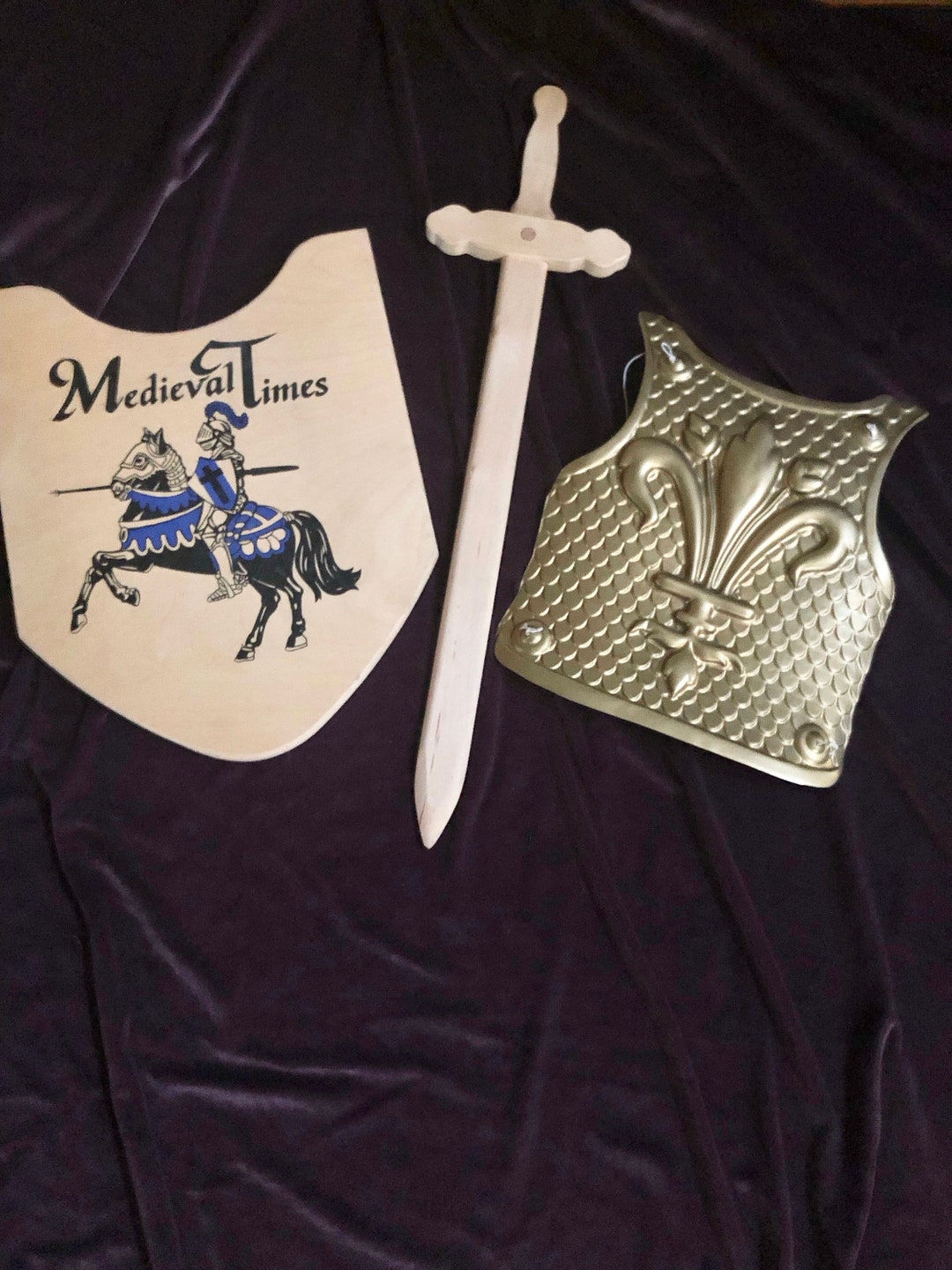 Medieval Costume Accessories Sword Shield Breastplate C1980s REDUCED - Etsy