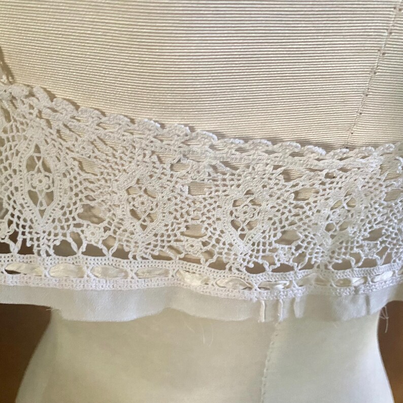 Antique Yoke Hand Crocheted Bobbin Belgian Lace Remnant From 1800s ...