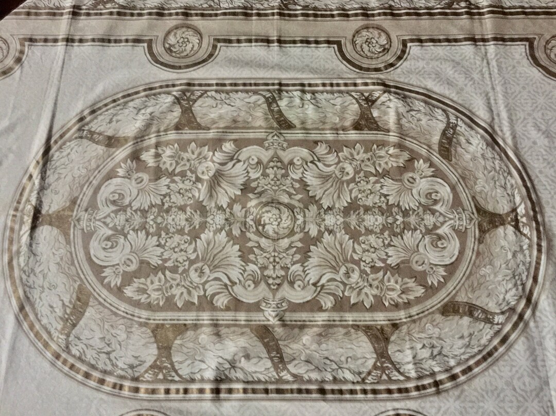 SALE Stunning Tablecloth 100% Cotton Shimmery Gold Grecian Design ...