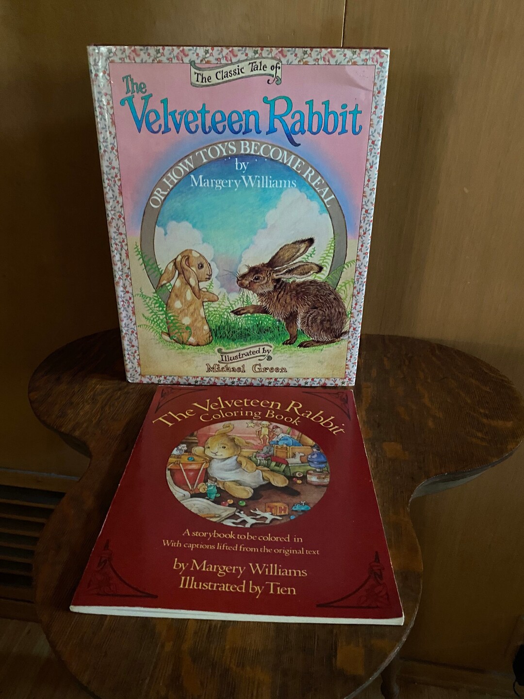 SALE! Velveteen Rabbit Vignette of Two Books - Hardcover Classic Tale ...