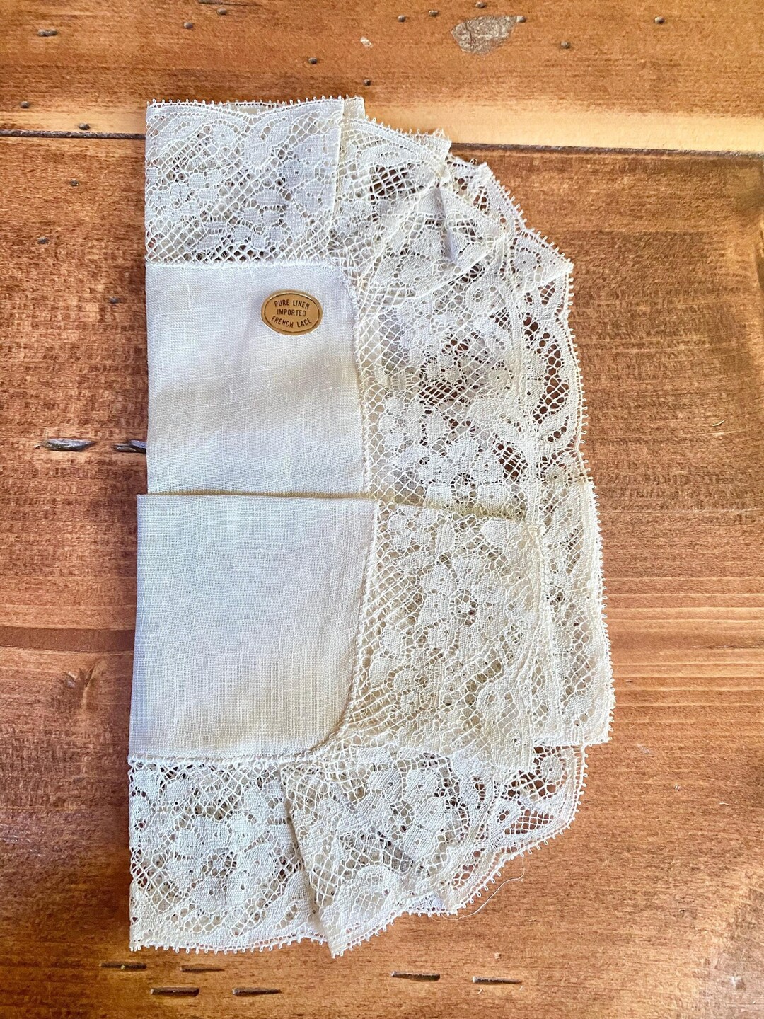 French Linen Lace Handkerchief/hanky/hankie Antique Never Used Original ...