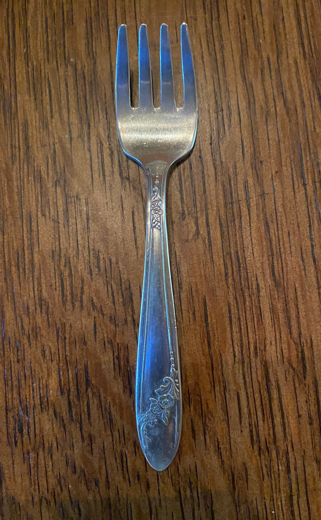 Antique Infant Baby Fork Silver-plated Circa 1940s Tudor Plate Oneida ...