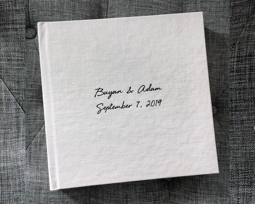 Custom Wedding Album Personalized Photo Album Linen Wedding Album ...