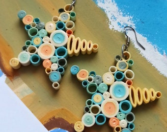 Quilled Paper Dangle Earrings - Etsy