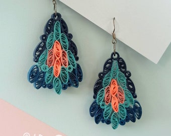 Quilled Paper Dangle Earrings - Etsy