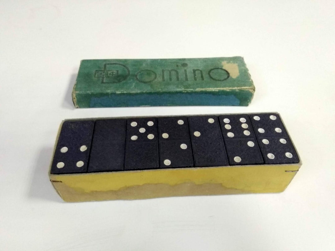 Vintage Dominoes Set / Double Six / Germany - Etsy