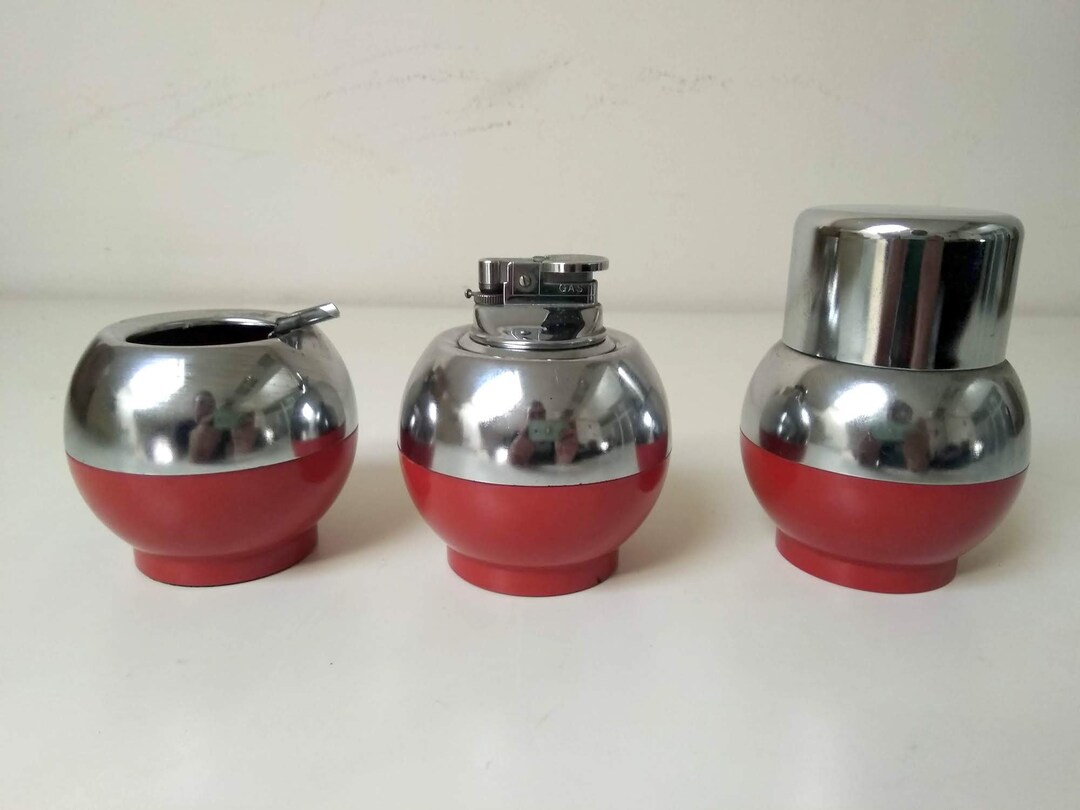 Vintage Space Age Atomic Age Smoking Set / Table Lighter - Etsy