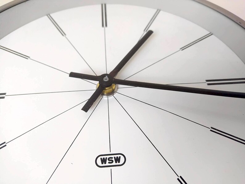 Vintage WSW Industrial Wall Clock / Station Clock / School Clock / 60s ...